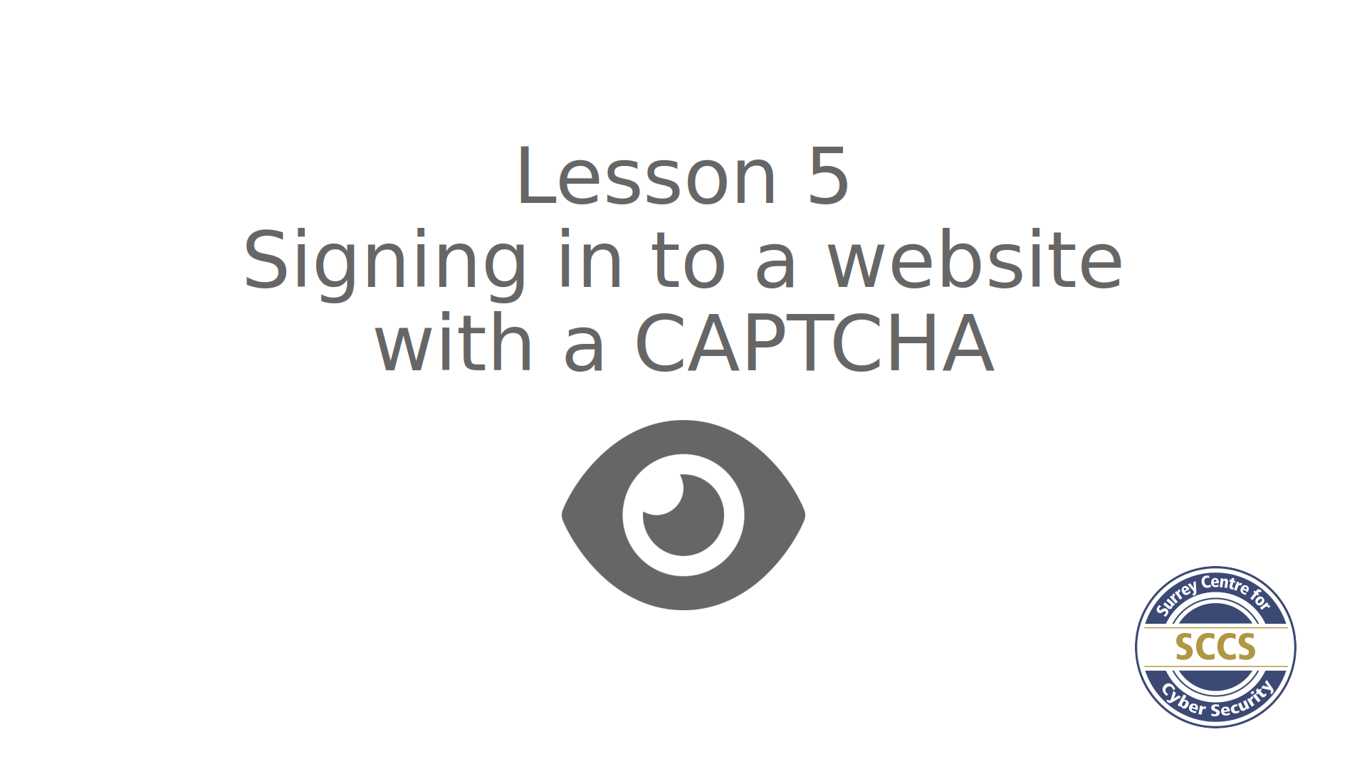 Lesson 5 - Sign In with CAPTCHA - Practice using Passwords
